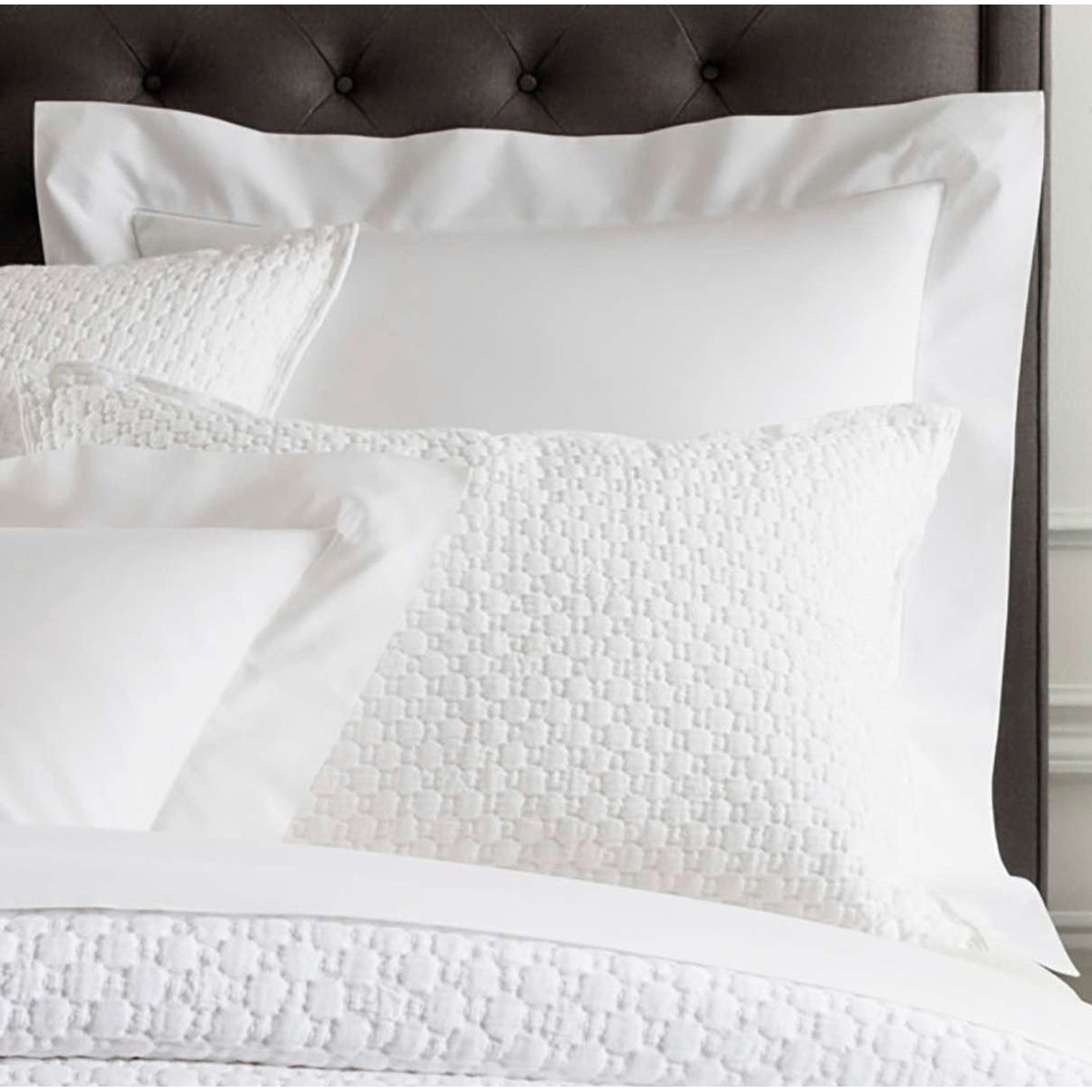 Lodi White Matelasse Sham | Light House Co.