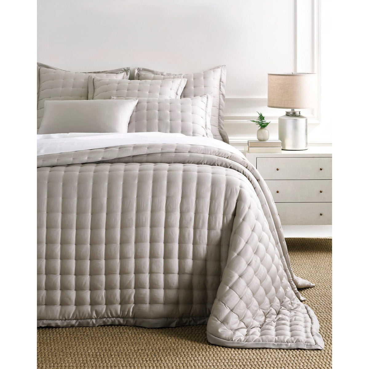 Silken Solid Puff | Grey | Light House Co.