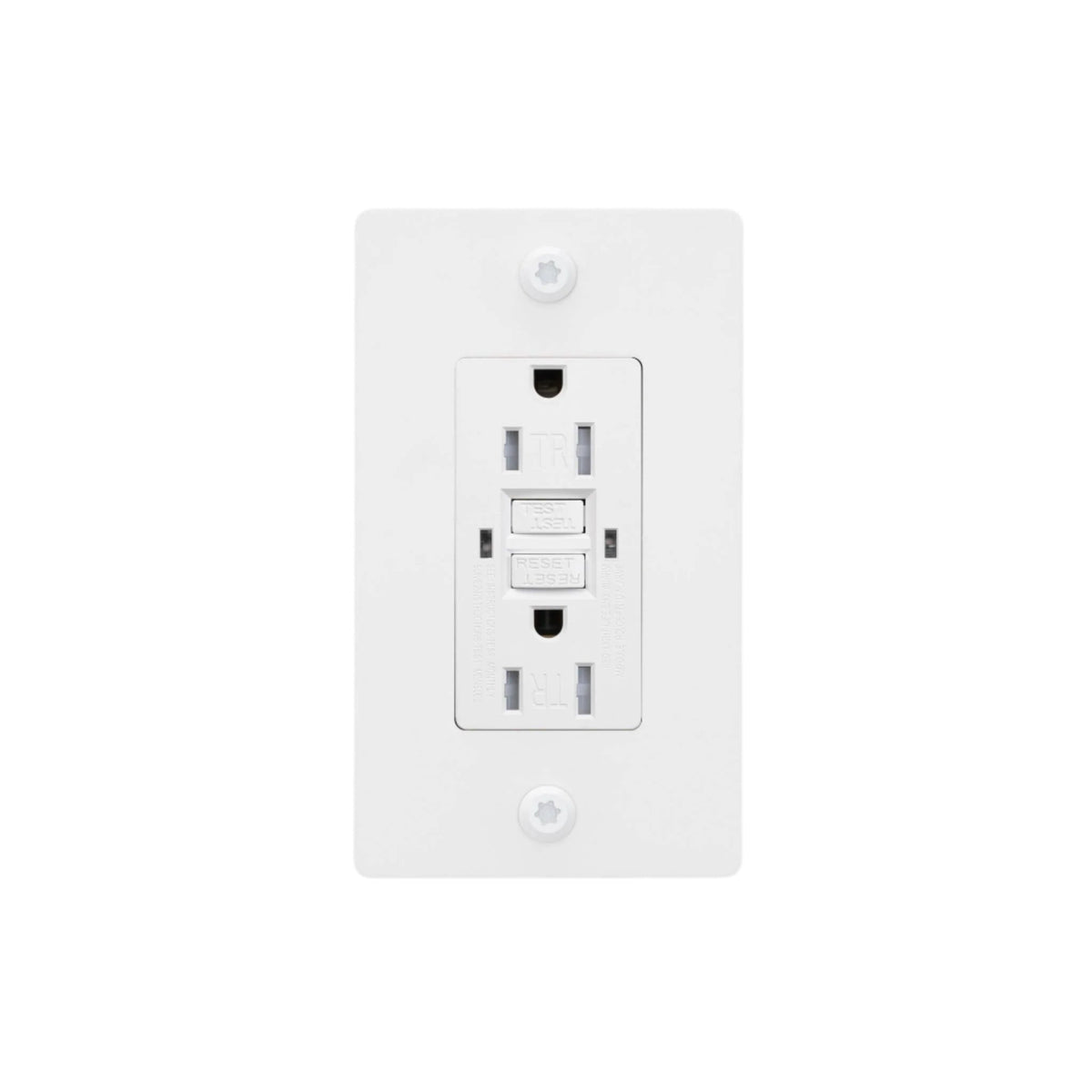 1G Duplex Outlet / Gfci / Linear / Without Logo / White | Light House Co.