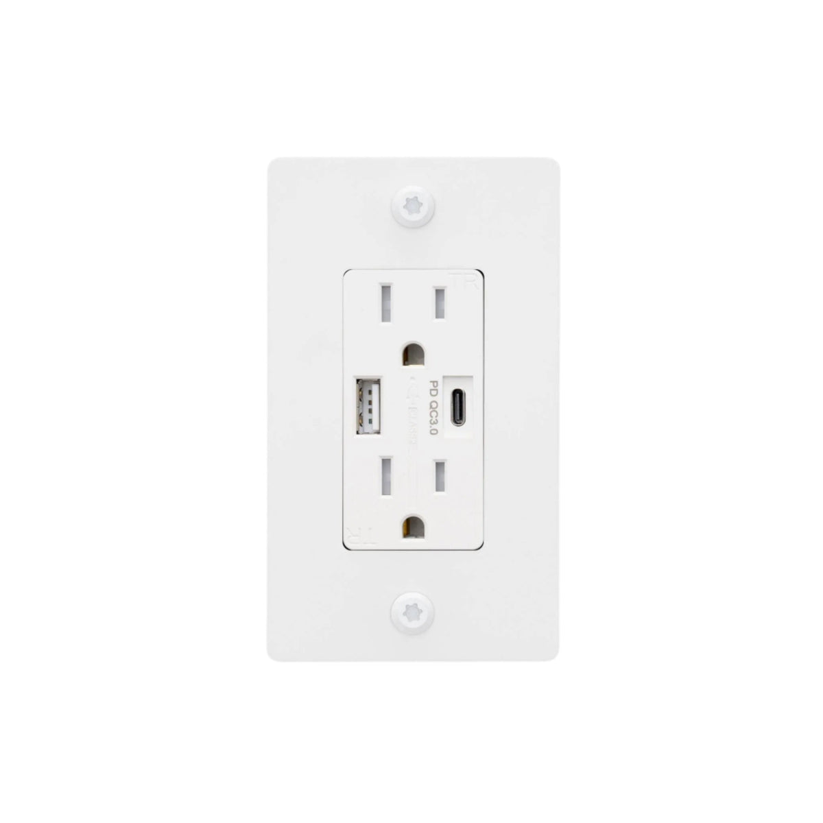 1G Duplex Outlet / USB A + C / Linear / Without Logo / White | Light ...