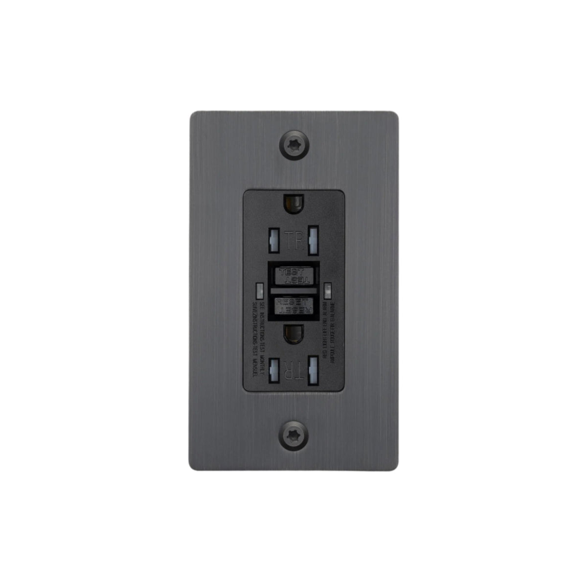 1G Duplex Outlet / Gfci / Linear / Without Logo / Black | Light House Co.