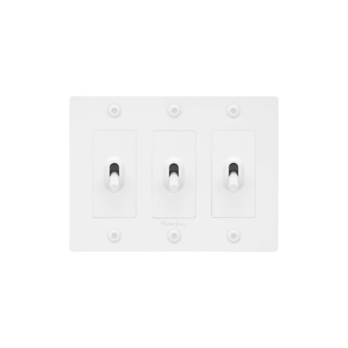 3G Toggle Switch / Linear / With Logo | White | Light House Co.