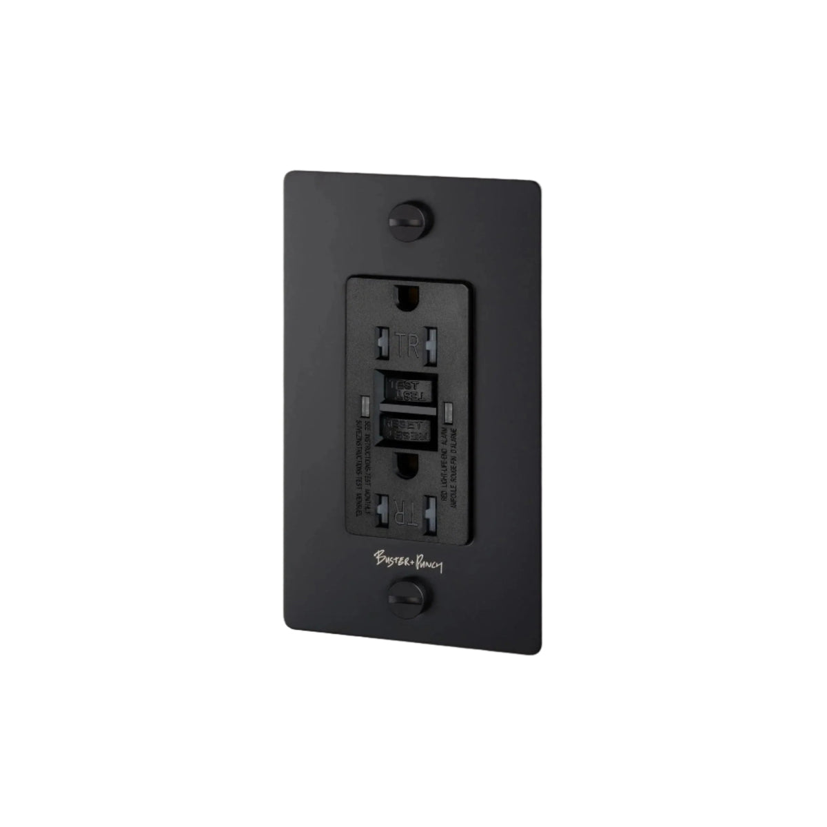 1G Duplex GFCI Outlet / With Logo / Black | Light House Co.
