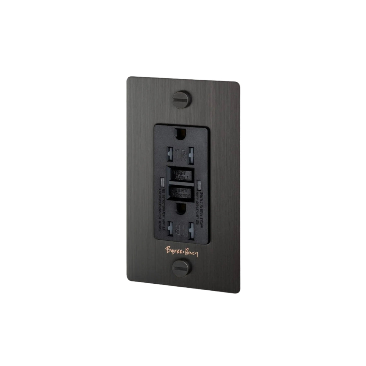 1G Duplex GFCI Outlet / With Logo / Smoked Bronze | Light House Co.