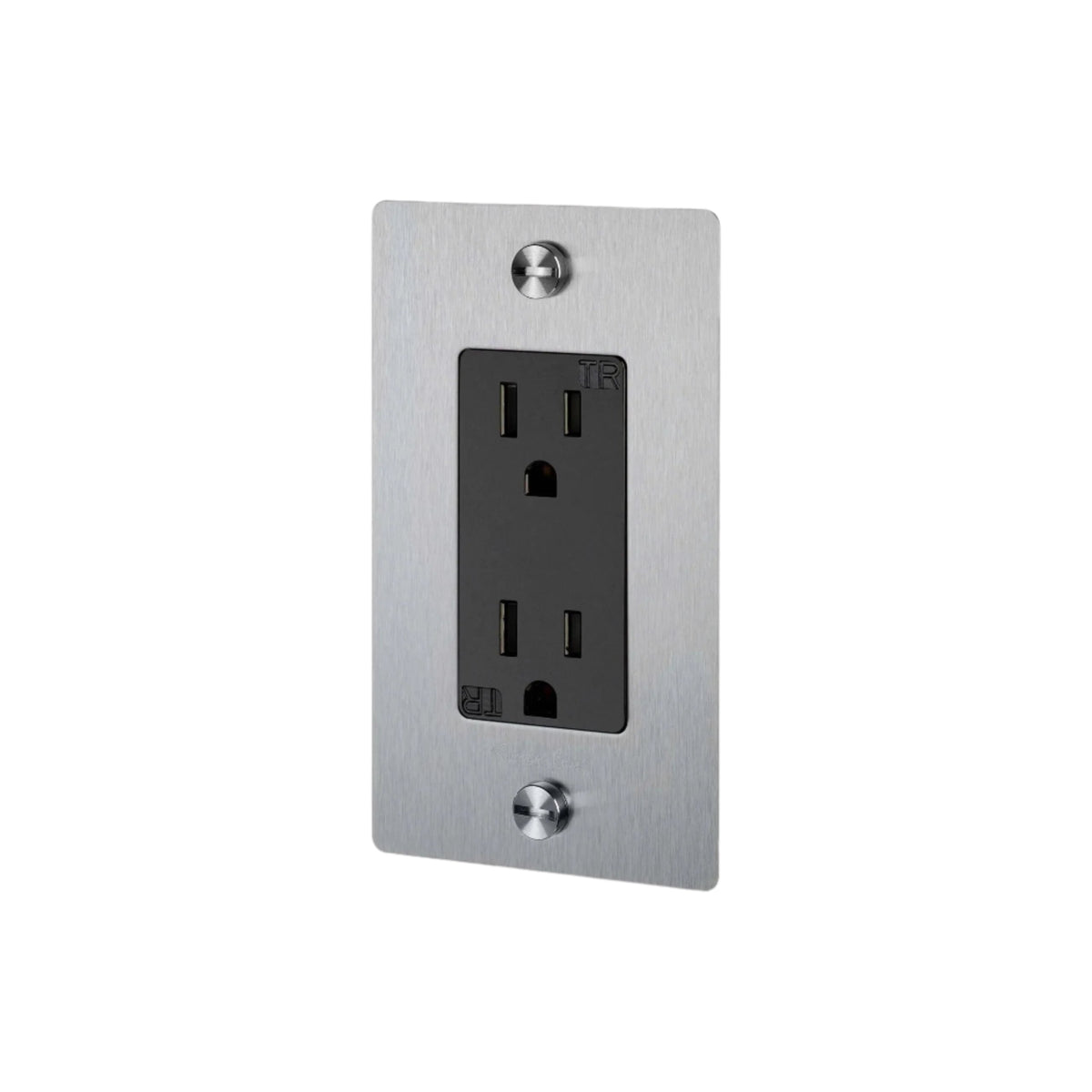 1G Duplex Outlet / Without Logo / Steel | Light House Co.