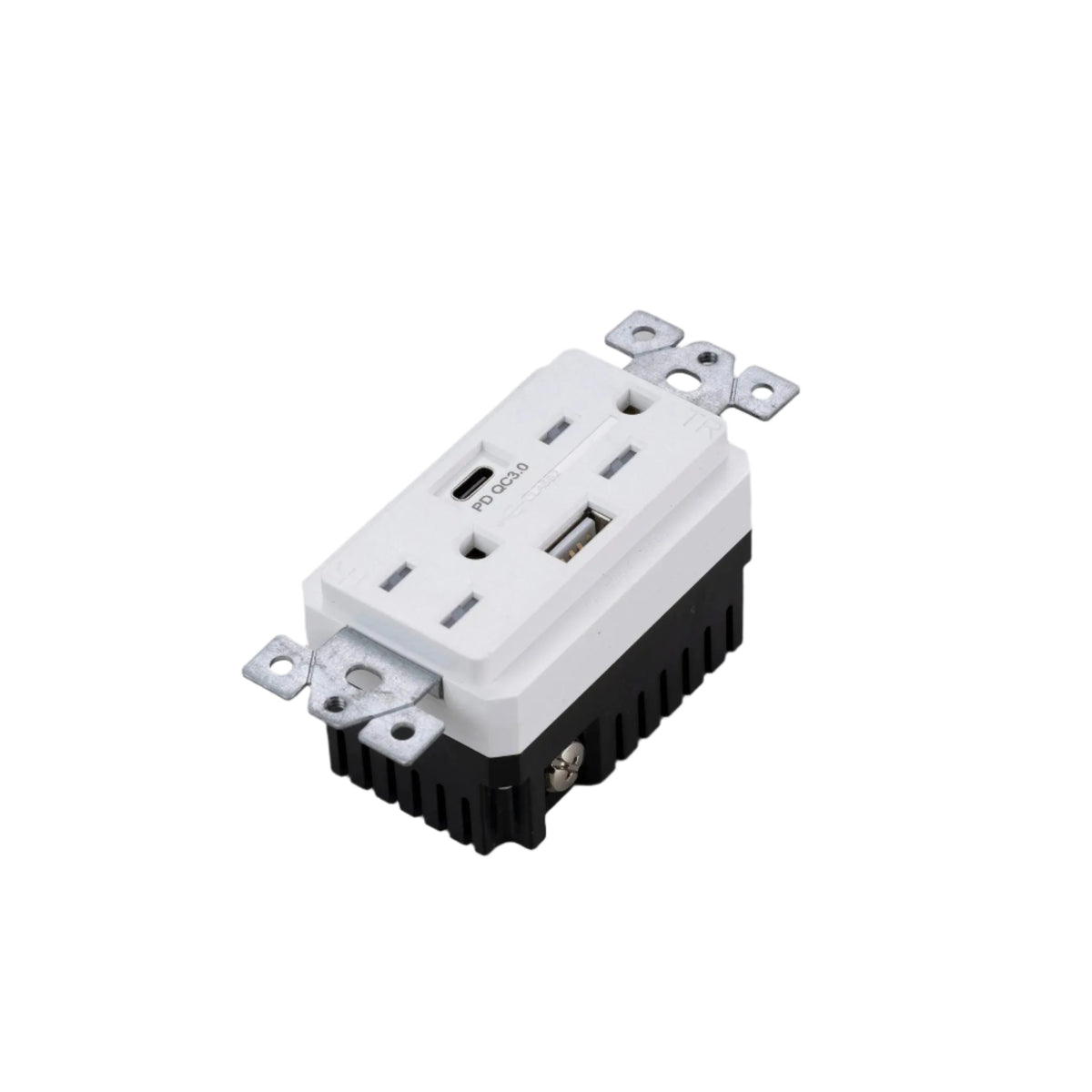 Outlet Module - Duplex & 2 USB-A + C - White | Light House Co.