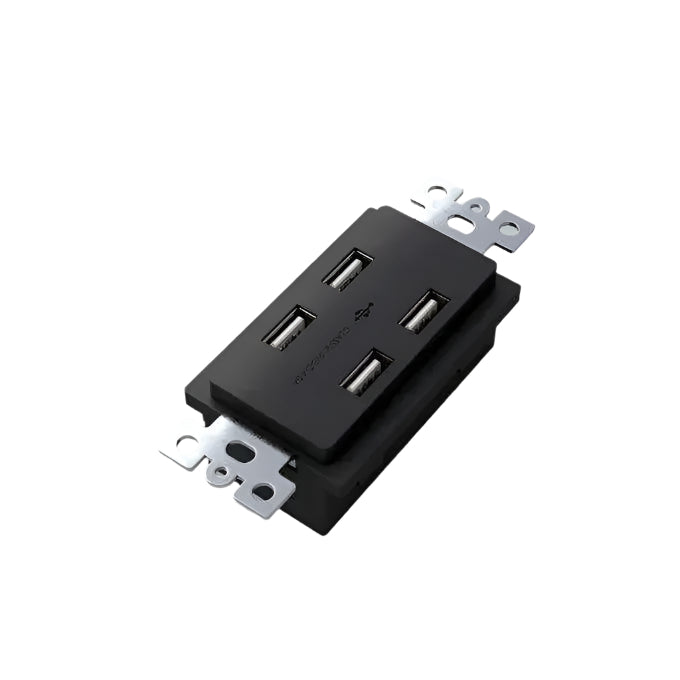 USB Outlet Module / Black | Light House Co.